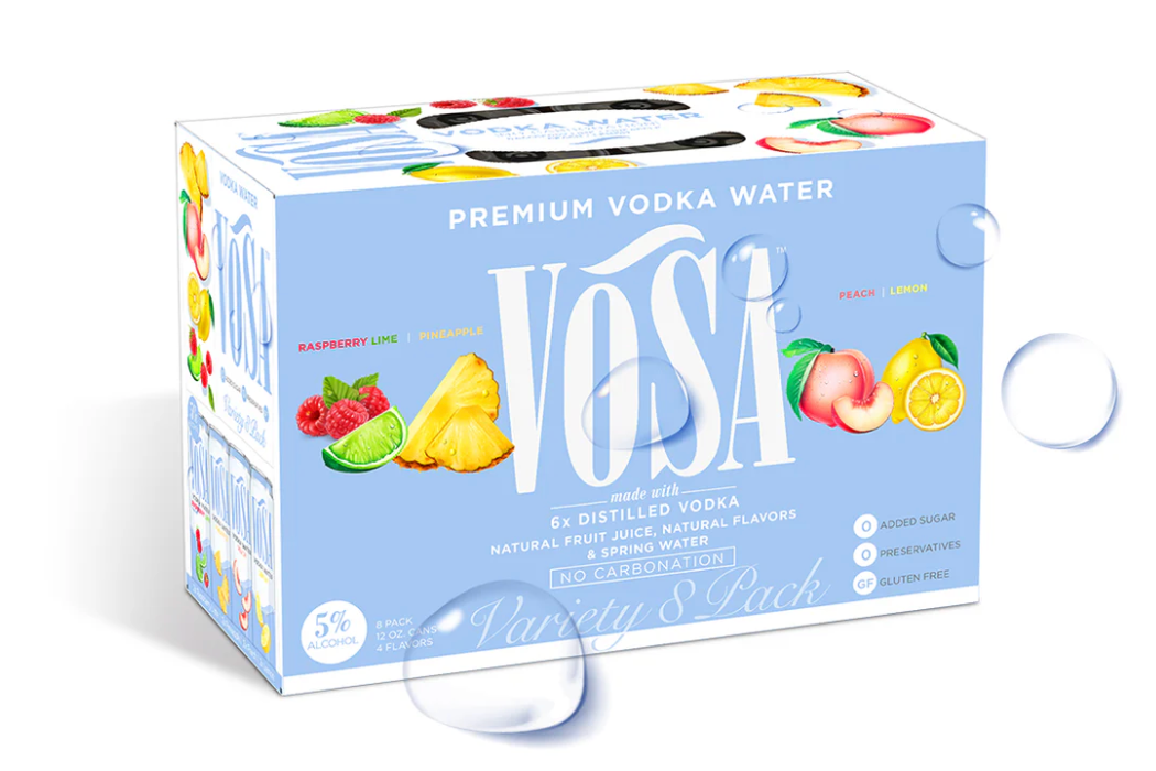 Vosa Vodka Water Variety Pack Michigan, USA (8 x 12oz Cans) – Woods ...