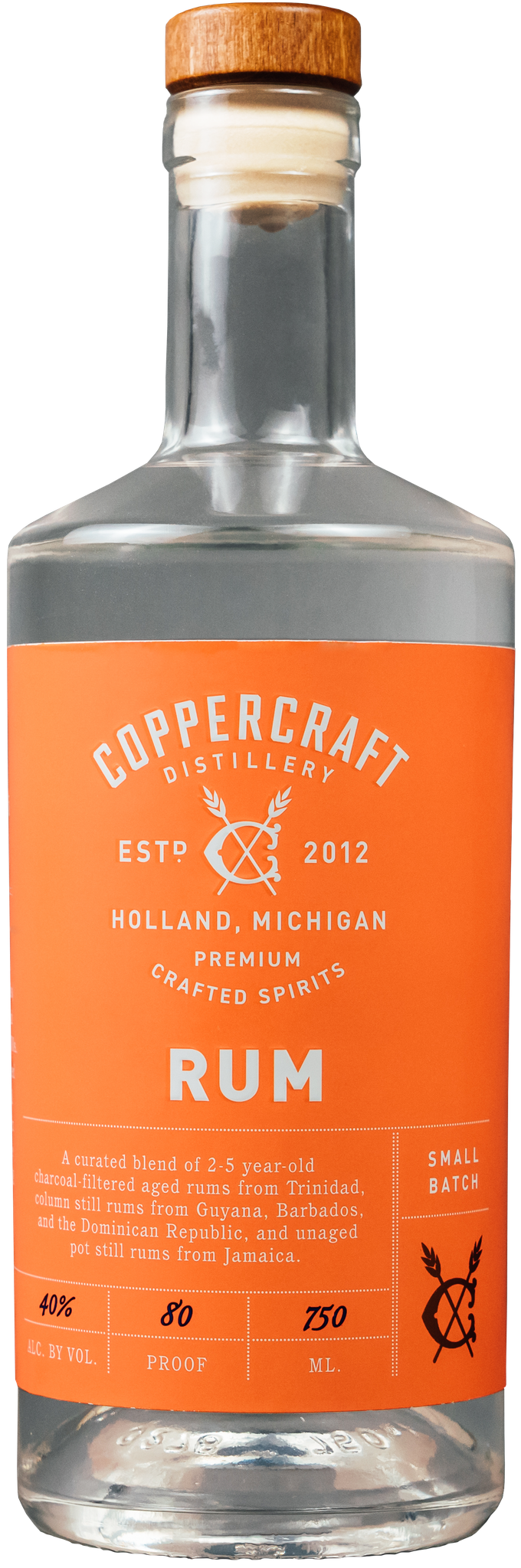 Coppercraft Distillery Holland to Holland Rum, Michigan, USA (750 ml ...